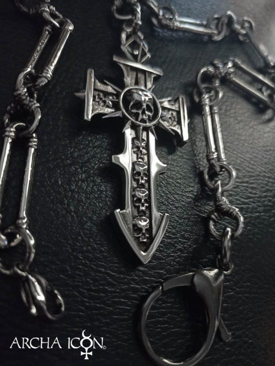 Heavy Double Albert Pocket Chain with Oath of Moments - Archa Icon