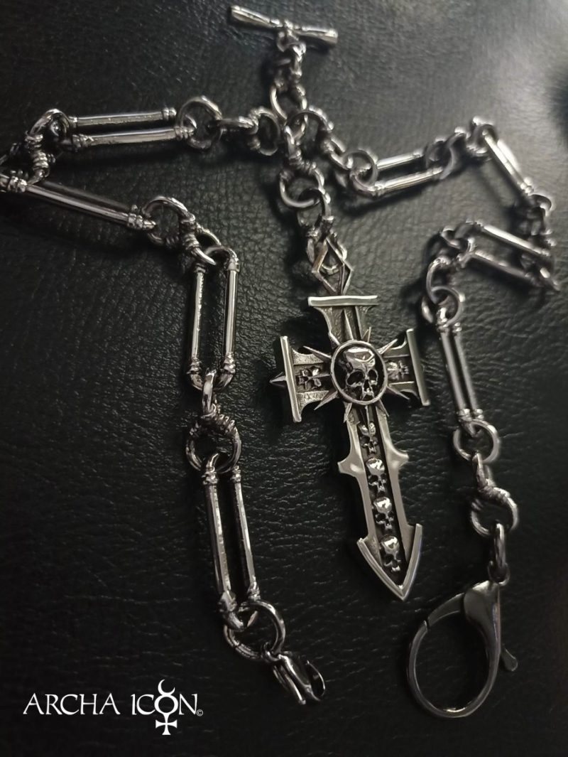 Heavy Double Albert Pocket Chain with Oath of Moments - Archa Icon